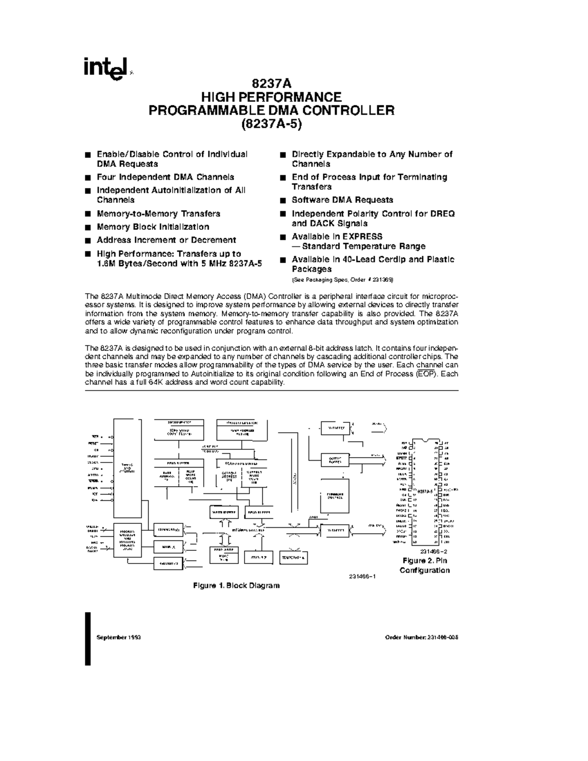 8237A - ....... - September 1993 Order Number: 231466- HIGH PERFORMANCE ...