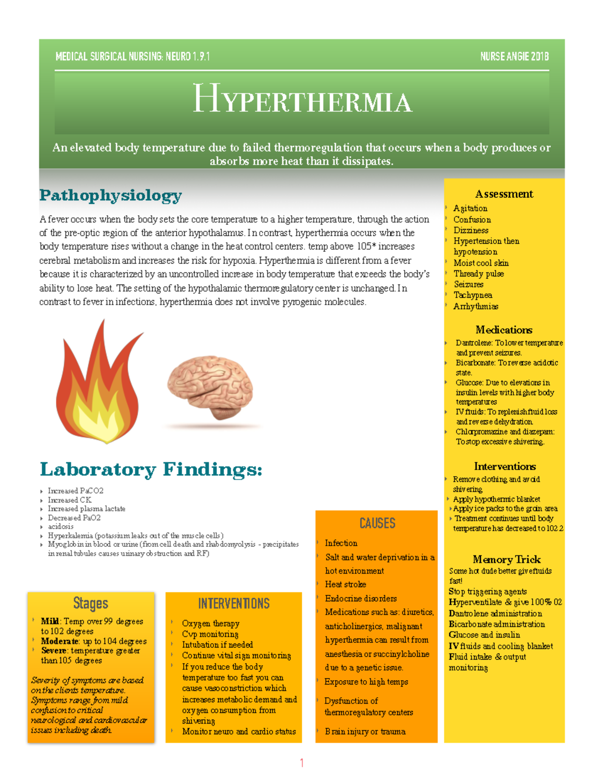 Hyperthermia - Lecture notes Lecture notes - Pathophysiology A fever ...
