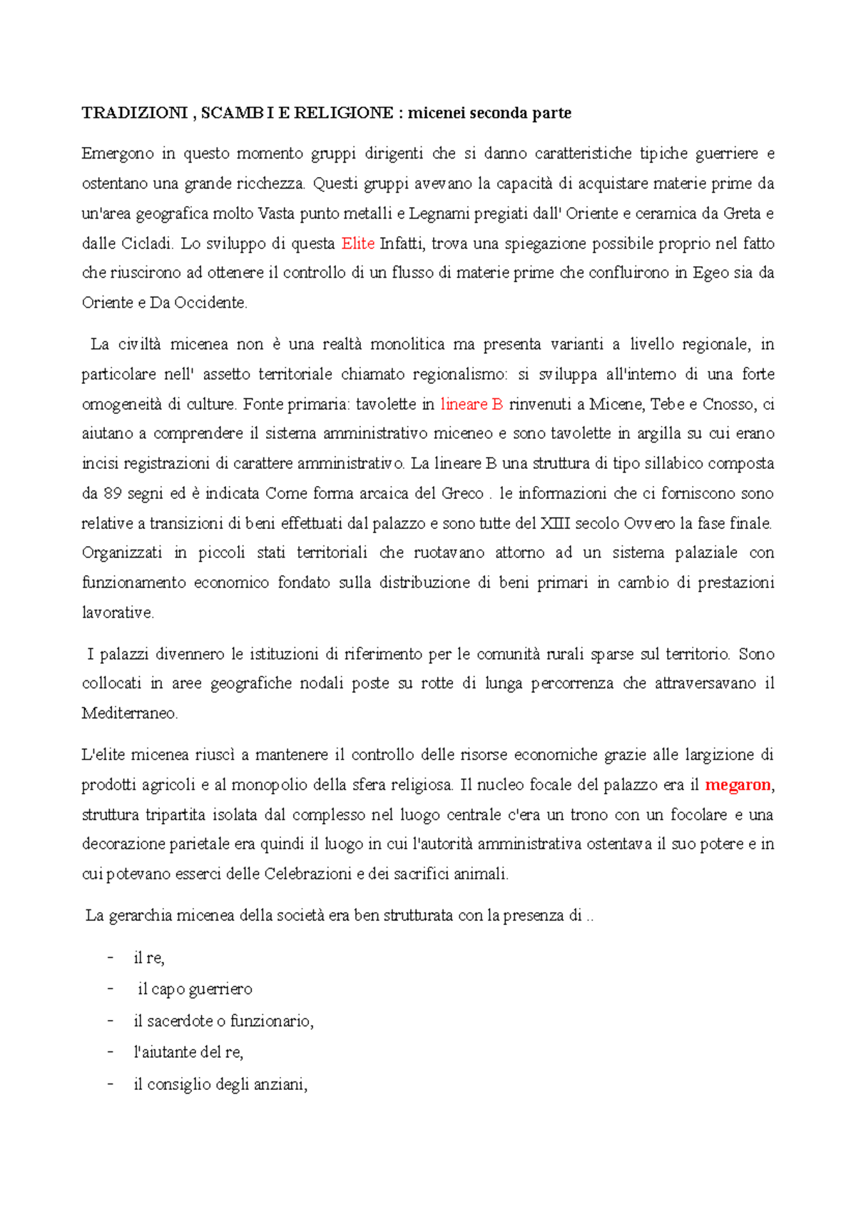 Religione e tradizioni civiltà micenea 2 fase - TRADIZIONI , SCAMB I E ...