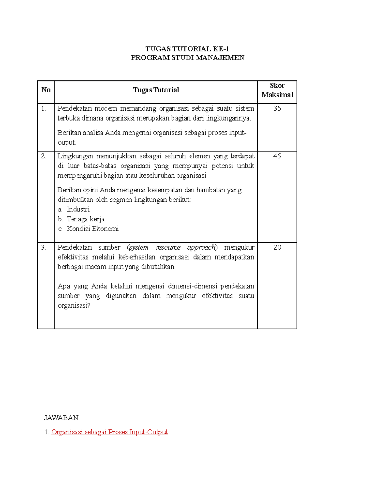 Tugas 1 Organisasi Sry Yolanda Perbina Sembiring - TUGAS TUTORIAL KE ...