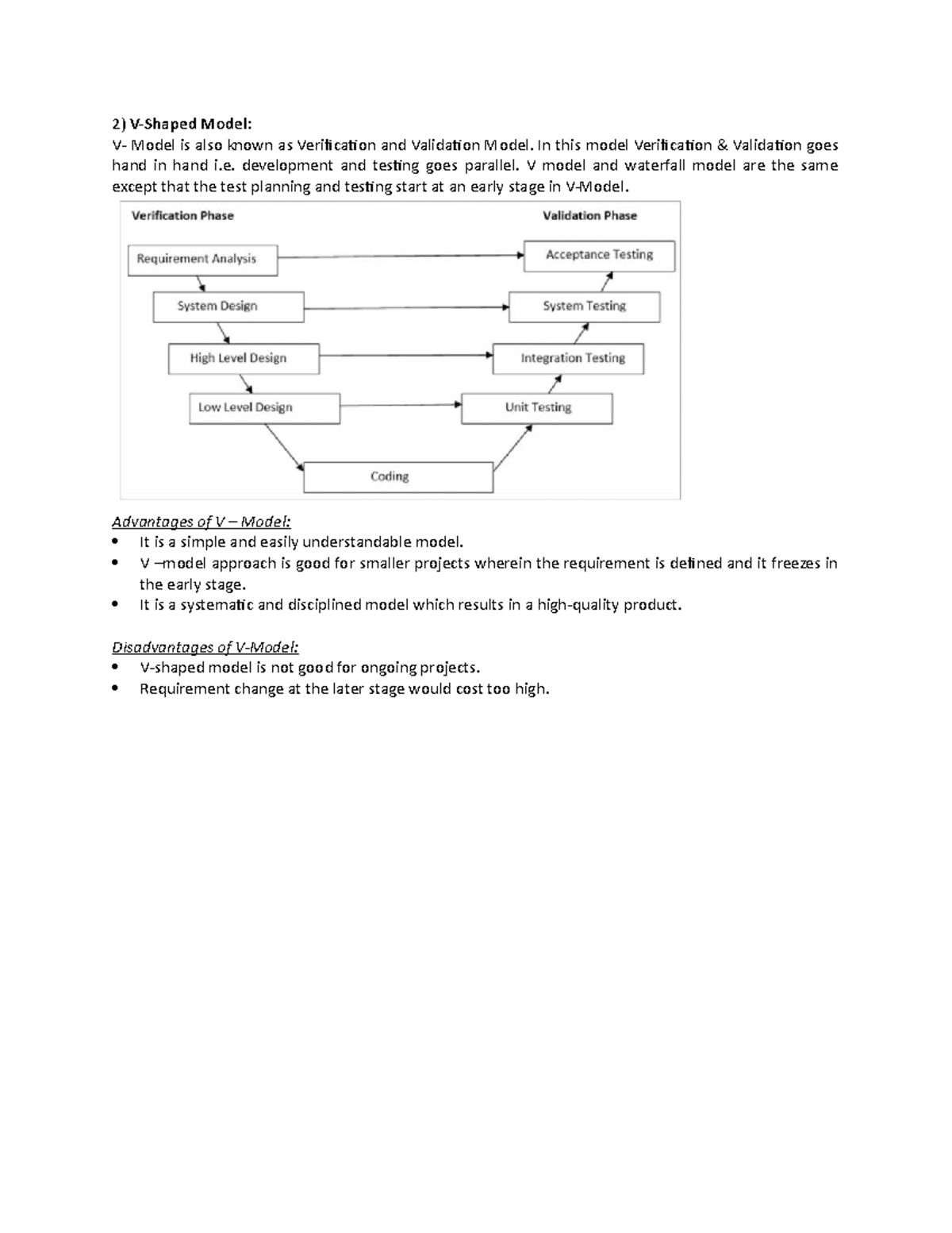 03 V-shaped - V-shaped - V-Shaped Model: V- Model is also known as ...