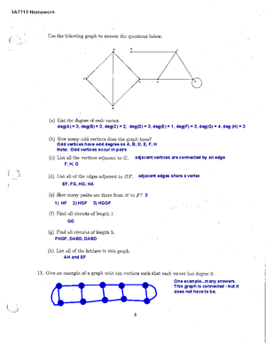 Euler Circuits and Paths Worksheet Study Guide - Discrete Math Name