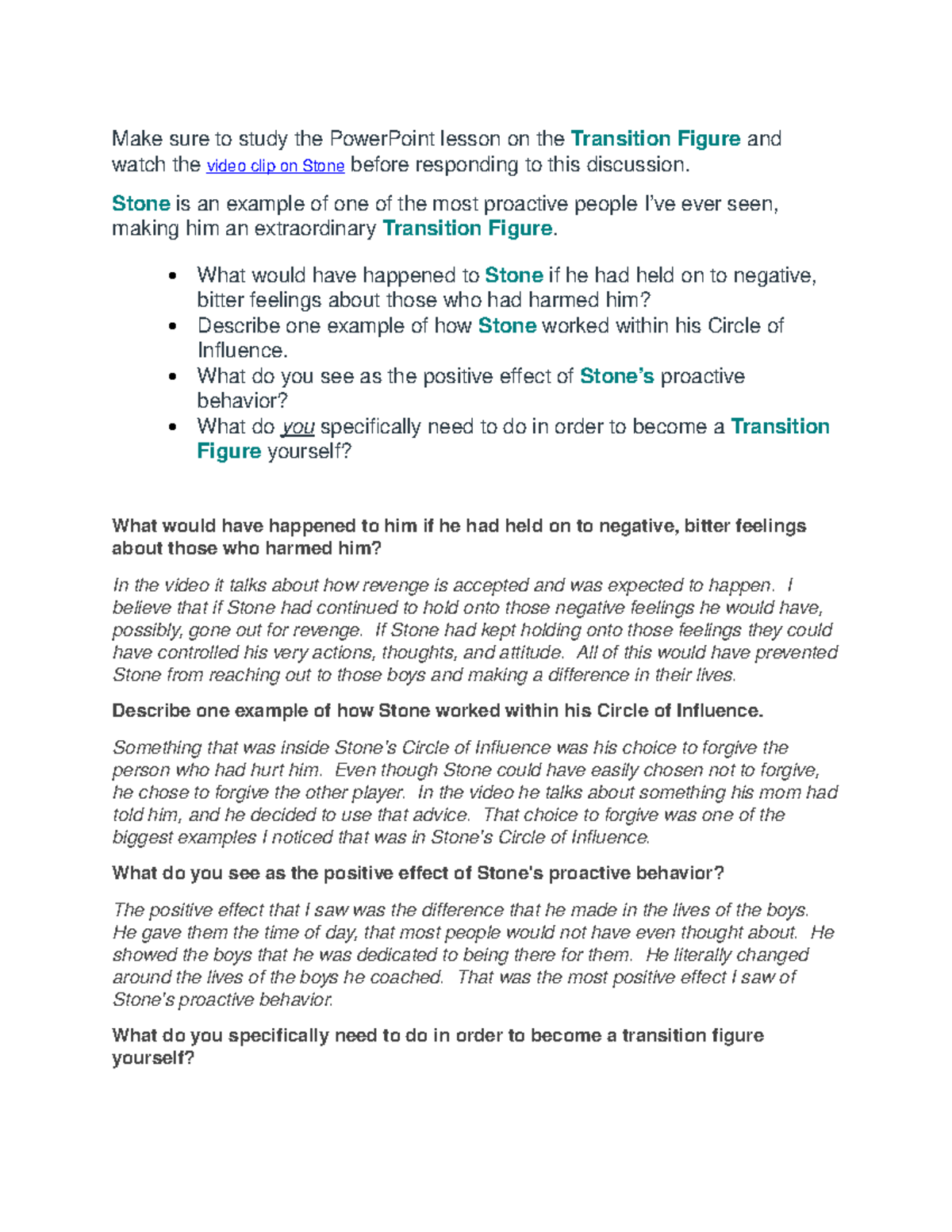 Lesson 5 - Discussion 3 - Make sure to study the PowerPoint lesson on ...