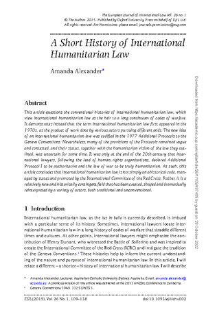 Martens Clause, Principles of Humanity, and Dictates of Public ...