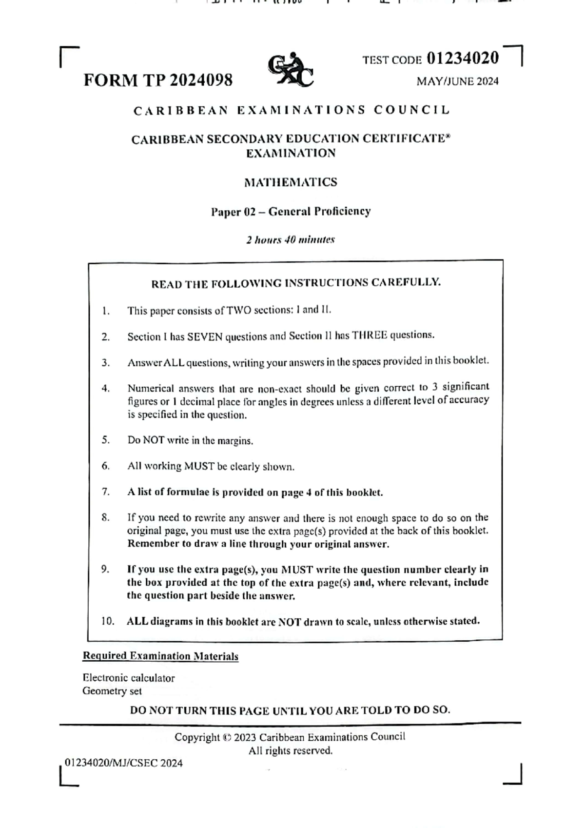 May 2024 Mathematics 2024 - Studocu