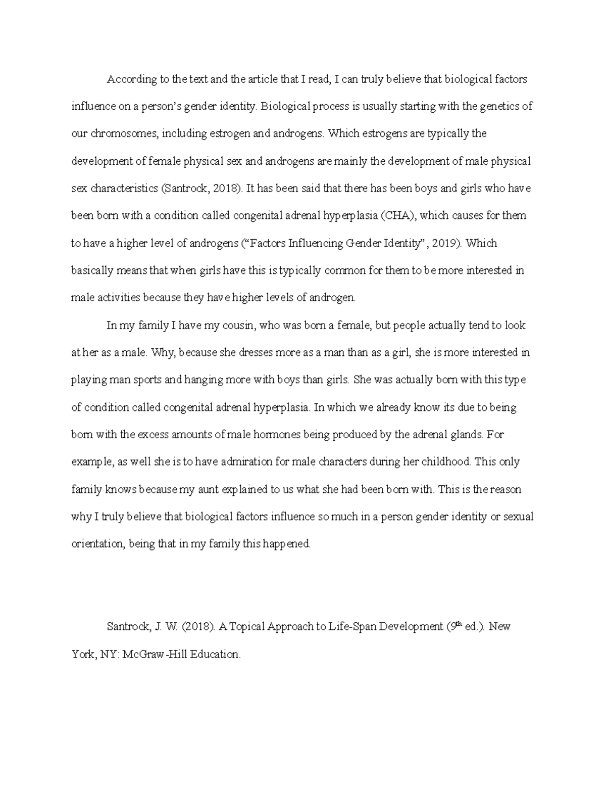 PSY Module Six Journal - According to the text and the article that I ...
