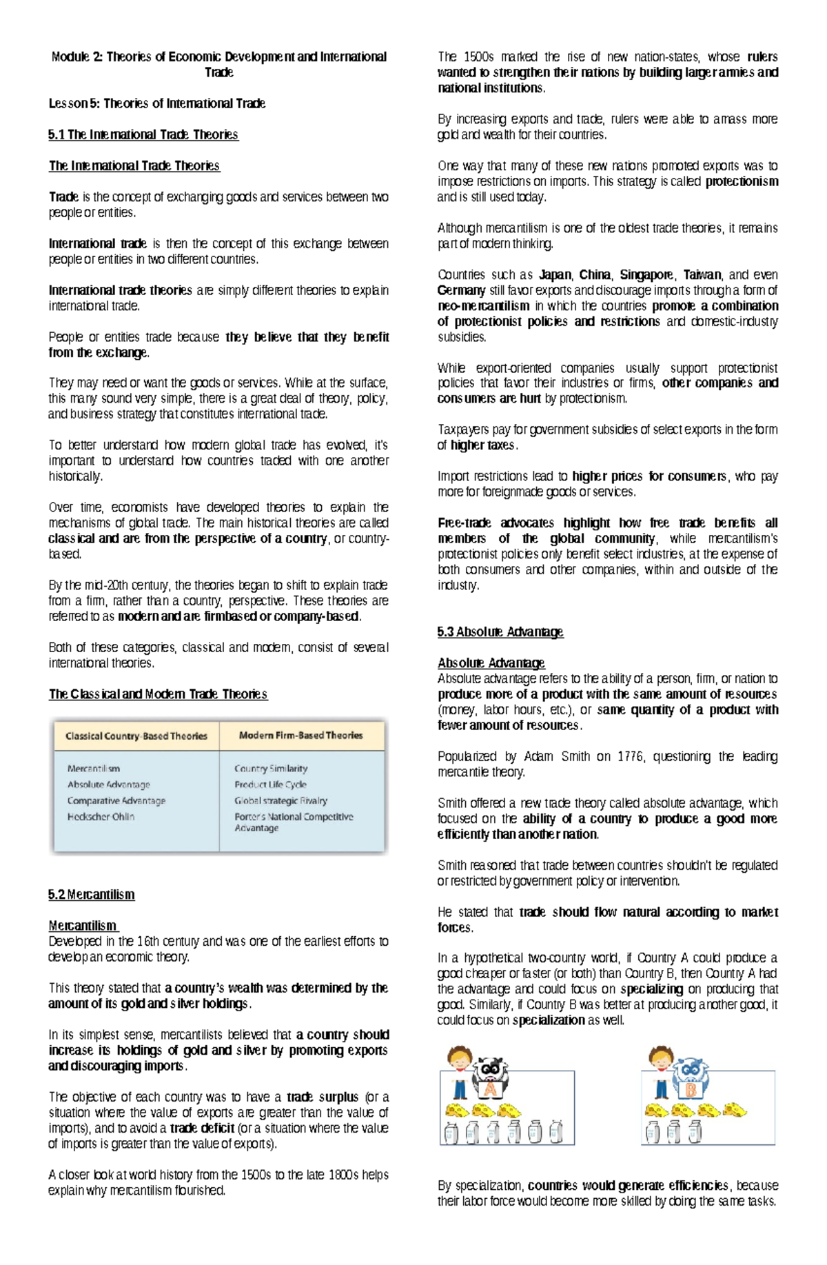 M2-L5 - H do ngadto - Module 2: Theories of Economic Development and ...