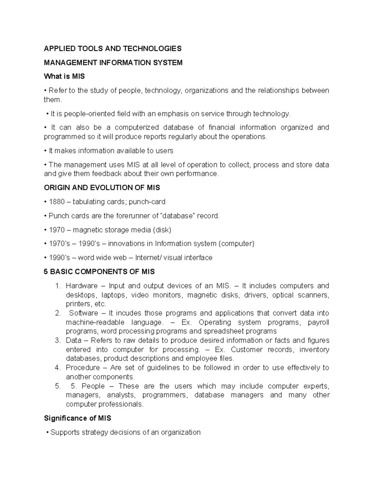 Applied Tools AND Technologies - APPLIED TOOLS AND TECHNOLOGIES ...