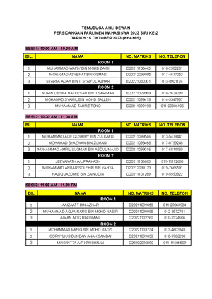 Contoh Paperwork Student - FAKULTI PEMBANGUNAN MANUSIA PENDIDIKAN AWAL ...