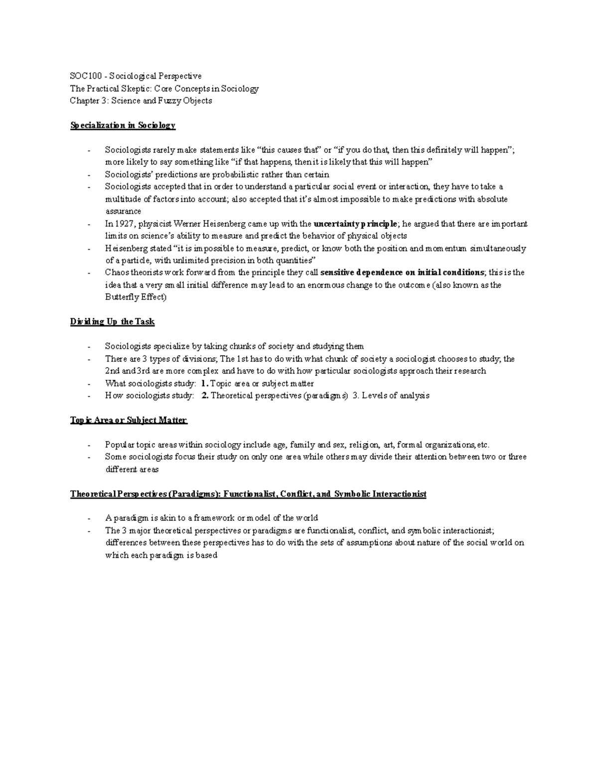 SOC100 - Science and Fuzzy Objects Pt.1 - SOC100 - Sociological ... SOC100 - Science and Fuzzy Objects Pt.1 - SOC100 - Sociological ...