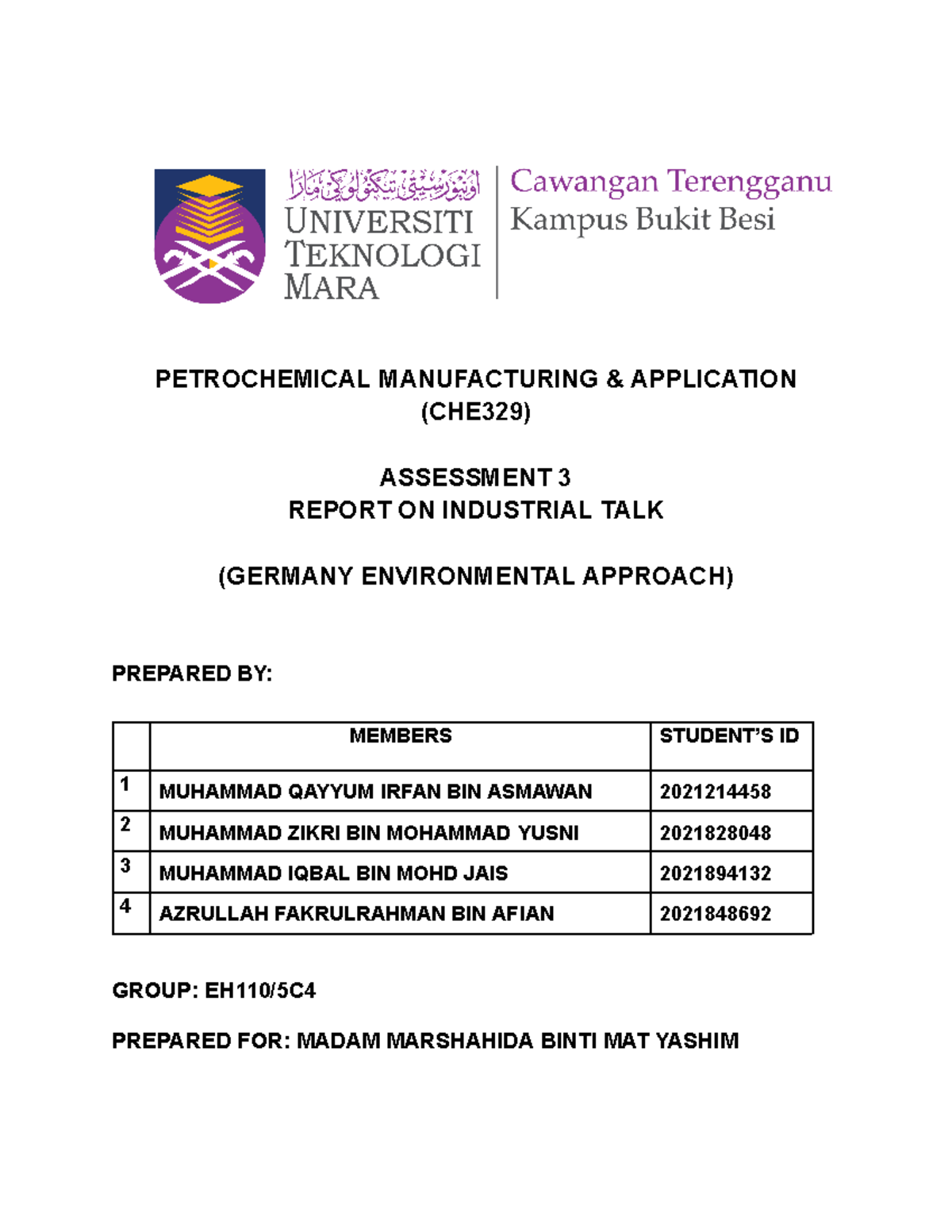 Industrial TALK Report 5C4 - PETROCHEMICAL MANUFACTURING & APPLICATION ...