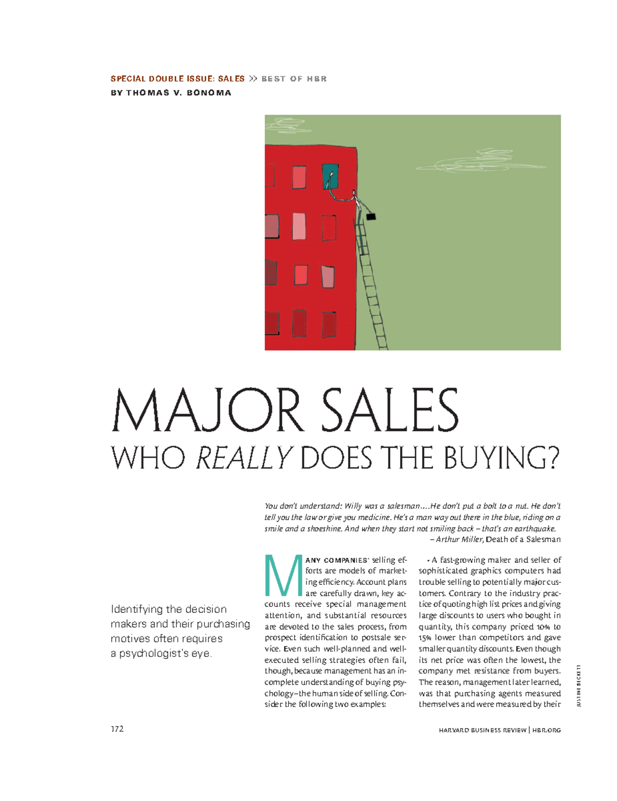 Bonoma major sales - M 172 harvard business review | hbr ANY COMPANIES ...