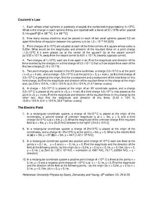 Chapter 1 Introduction, Electrostatic Force & Electric Field - Electrostatic Force & Electric ...