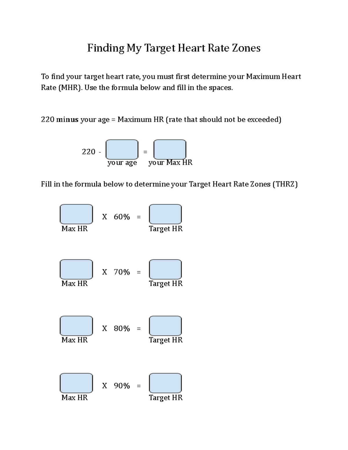 Kami Export - Target Heart Rate Zones Worksheet - Finding My Target ...