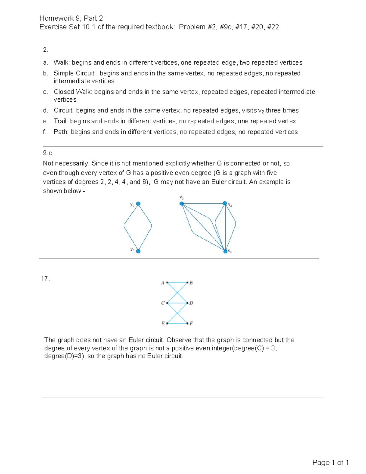 Homework 9 Part 2 Solution Key W23 - Homework 9, Part 2 Exercise Set 10 ...