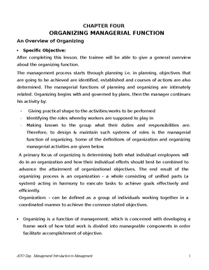 Chapter 2 - intro to management - Introduction to Management Chapter ...