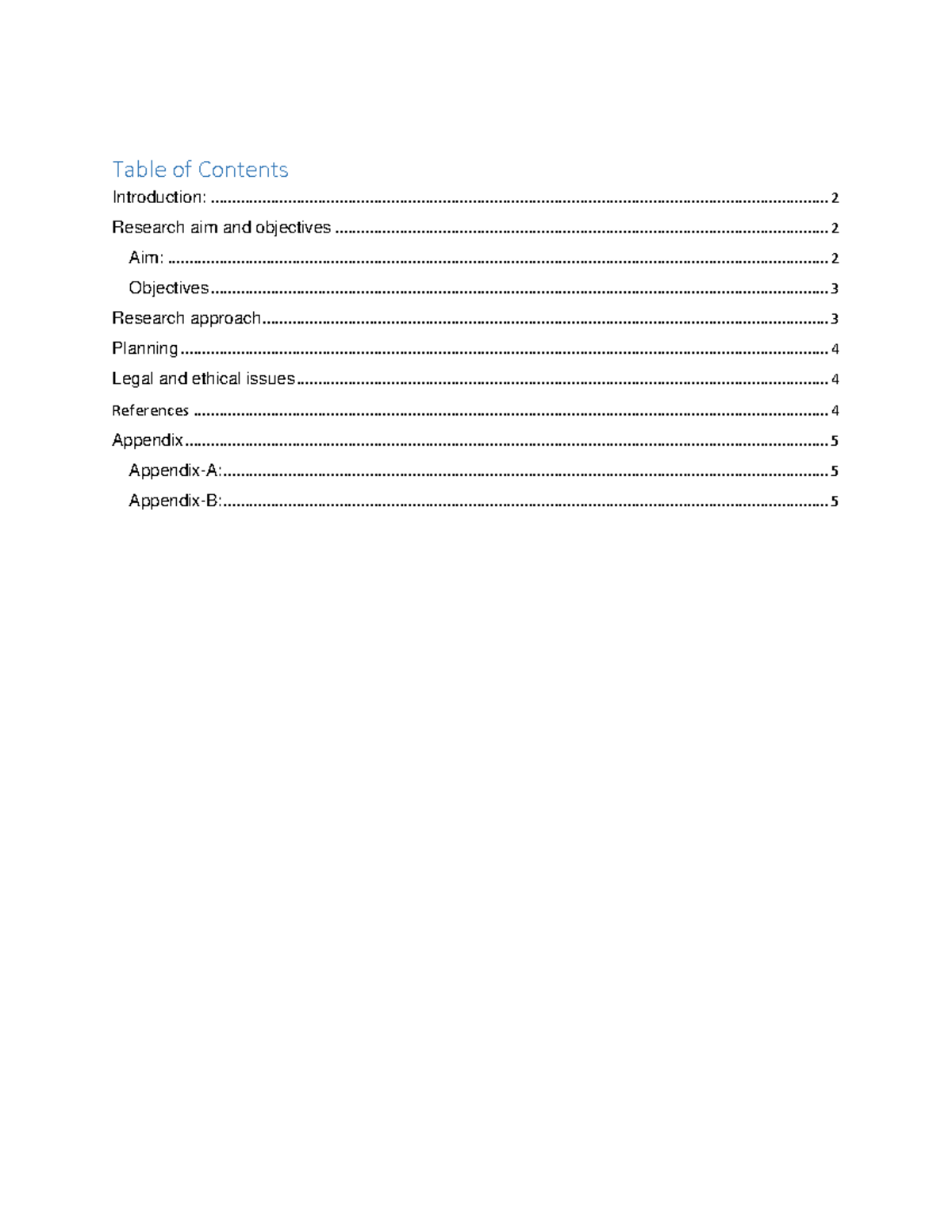 PP Sample 2 - Final year project - Table of Contents Introduction ...