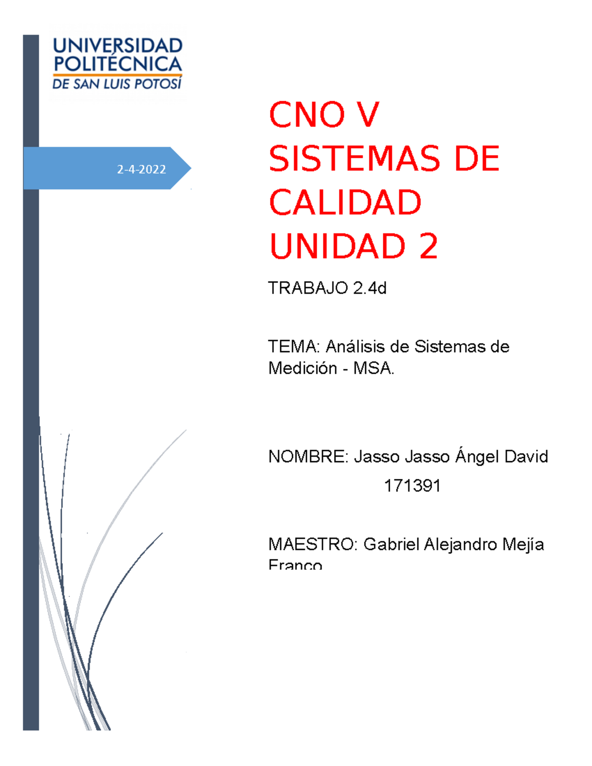 Análisis de Sistemas de Medición - MSA-171391 - 2-4- CNO V SISTEMAS DE ...