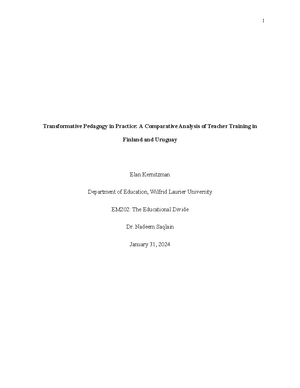 Culminating Assignment - EM202 Teacher’s Toolkit: Glocal Education Age Range: Grade 7 ...