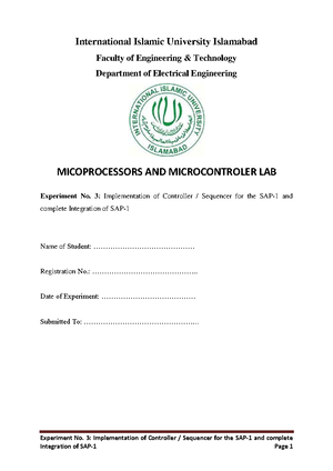Lecture 1 LAB V Electronics - Civil Engineering Materials Lab - Studocu