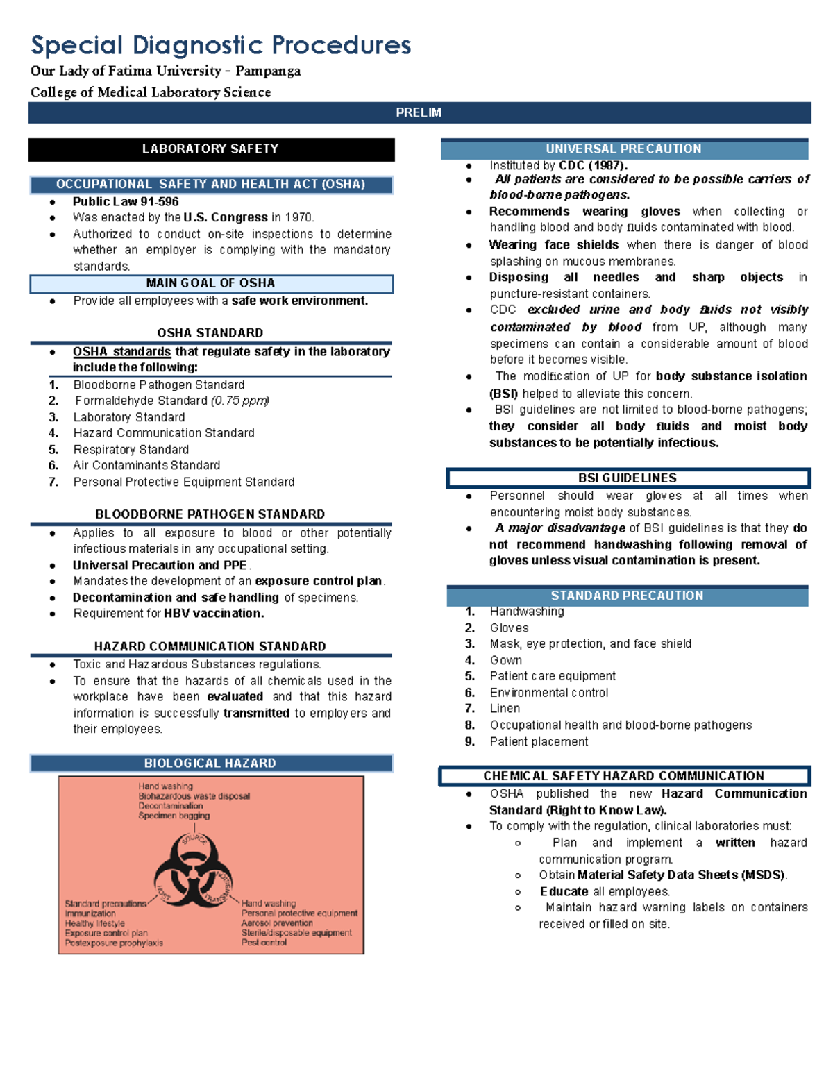 SPDX - …………… - Special Diagnostic Procedures Our Lady of Fatima ...