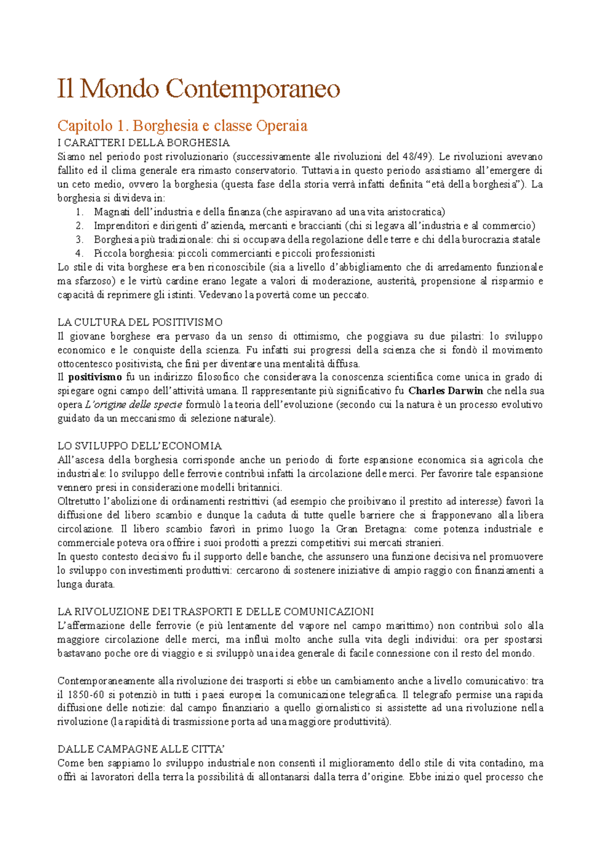 Il Mondo Contemporaneo anteprima - Il Mondo Contemporaneo Capitolo 1 ...
