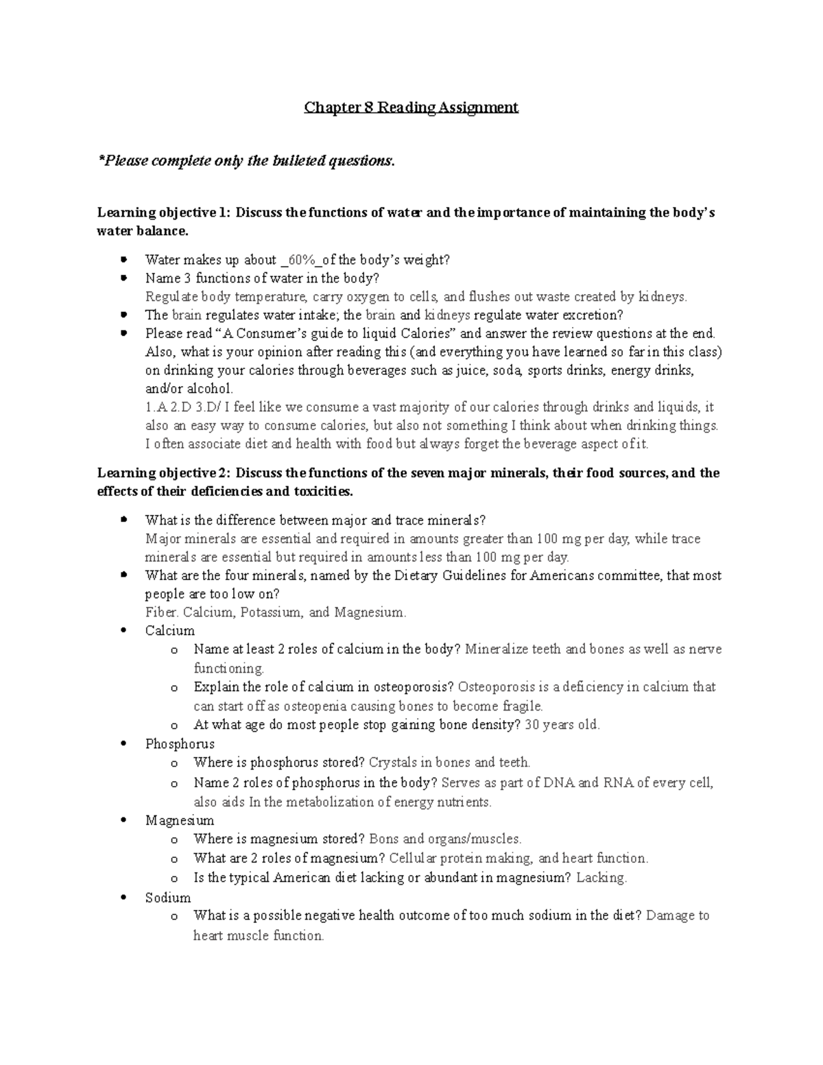 Biol1110 Chapt. 8 Reading Assignment - NURSE2000 - UMSL - Studocu