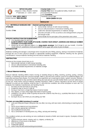 Module-1 & 2 - BOSH - ORIENTATION MODULE AND MODULE 1 Topic ...