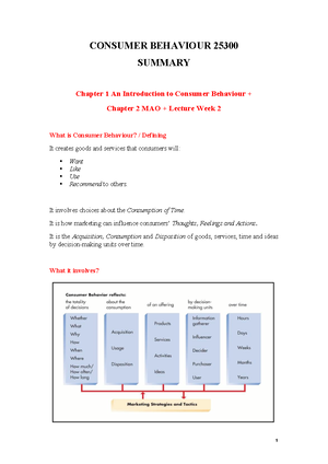 Chapter 1 understanding consumer behavior - Part 1. An introduction to ...