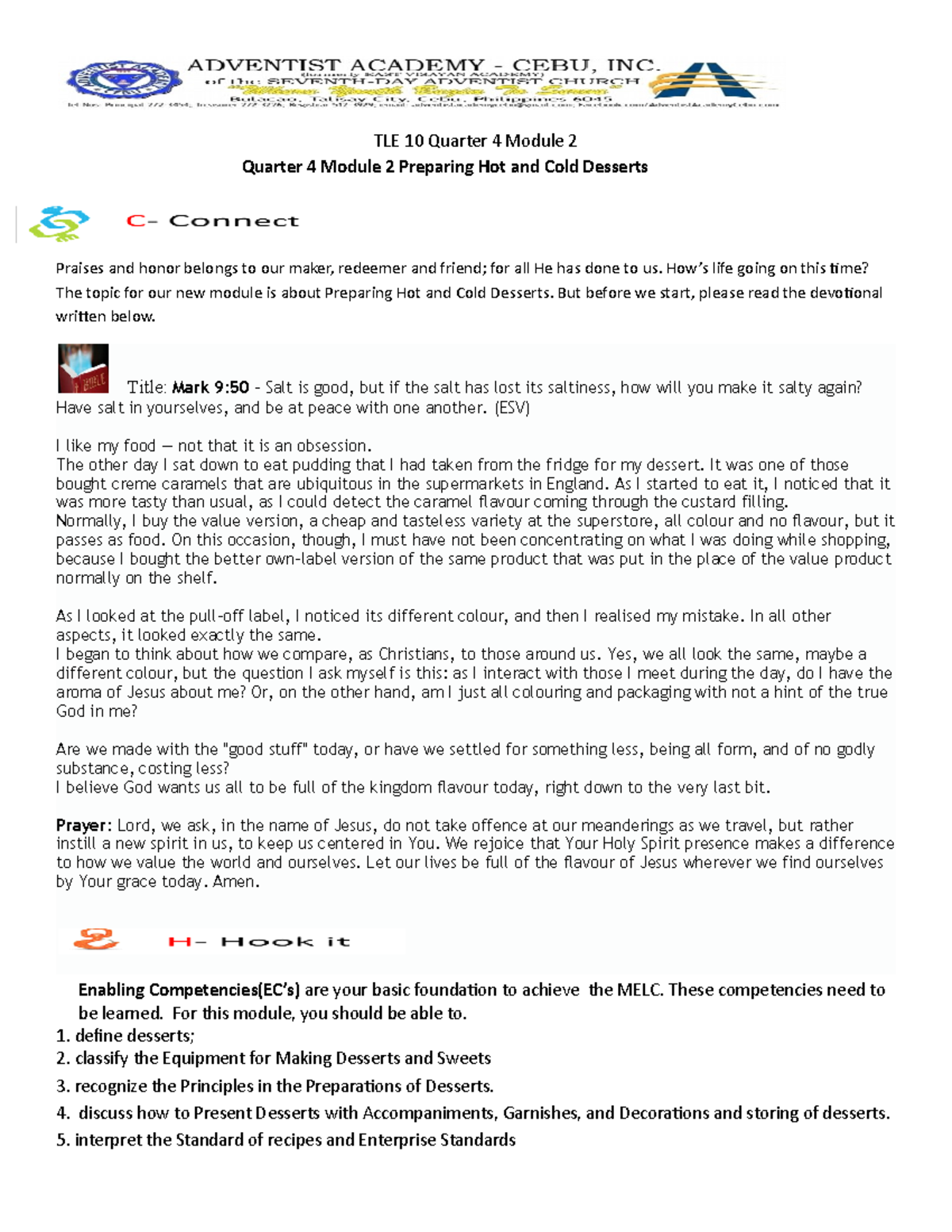 TLE 10 Quarter 4 Module 2 - TLE 10 Quarter 4 Module 2 Quarter 4 Module ...