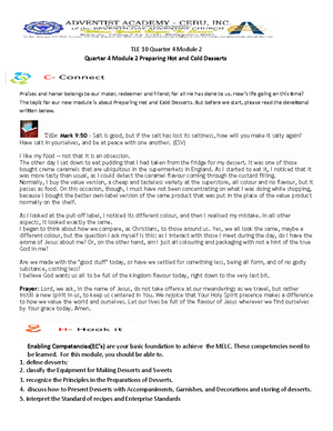 TLE quarter 3 m1 - TLE 10 QUARTER 3 MODULE 1 FISH COOKERY it How are ...