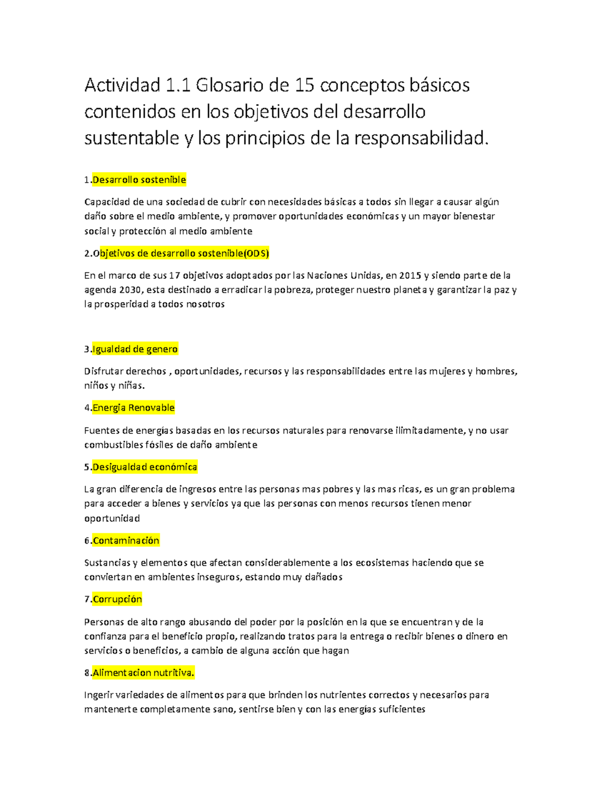 Act1 - glosario de 15 conceptos basicos de contenidos - Actividad 1 Glosario de 15 conceptos ...