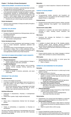 Chapter 14 Notes - Textbook: "Experience Human Devlopment" (Papalia ...