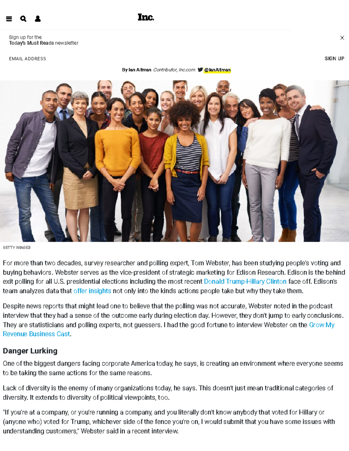 5 Reasons Why Workplace Diversity Is Good For Business Inc - GETTY ...