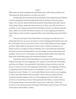 Analytical Essay 2 fall 2023 - UMass Amherst Political Science 121 Fall ...