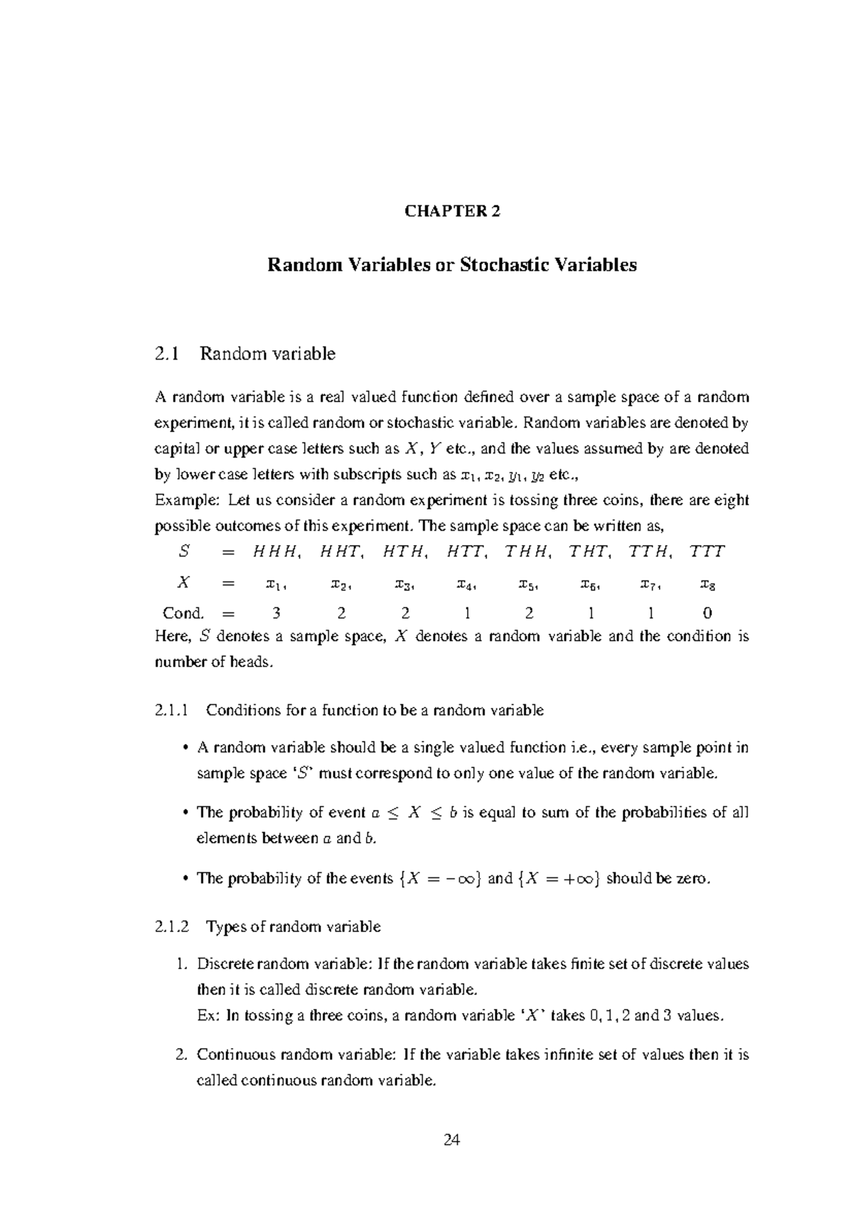 Ptsp Random Variables Chapter 2 Random Variables Or Stochastic