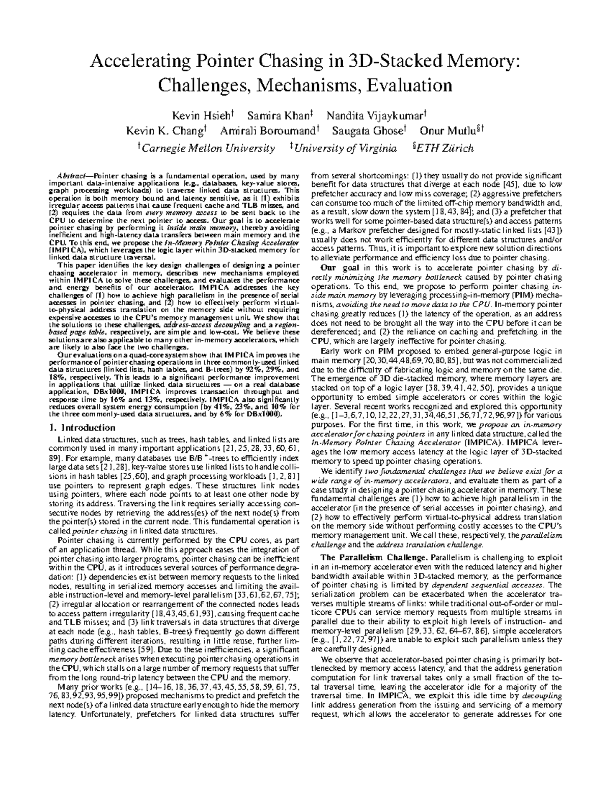 In-memory-pointer-chasing-accelerator iccd16 - Accelerating Pointer Chasing in 3D-Stacked Memory ...