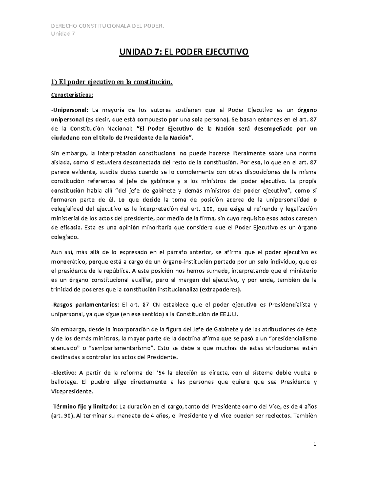 U7 ctnal del poder - unidad completa - Unidad 7 UNIDAD 7: EL PODER ...