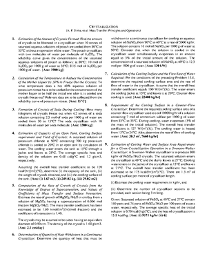 Pdfcoffee - Practice Problems - ####### PROBLEM 4-4. ####### OUTLET TEMPERATURE AND ...