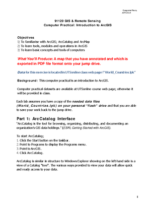 Arc GIS installation guide - Guide to ArcGIS Installation Tutor: Dr ...