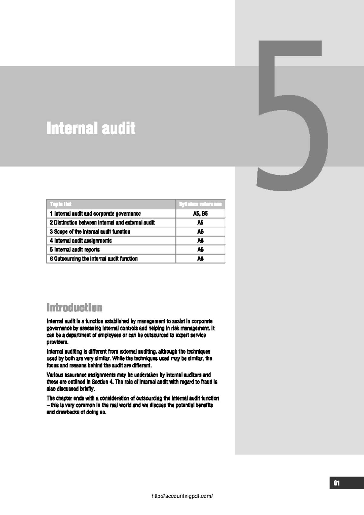 Internal audit (textbook) - Business Accounting - Studocu
