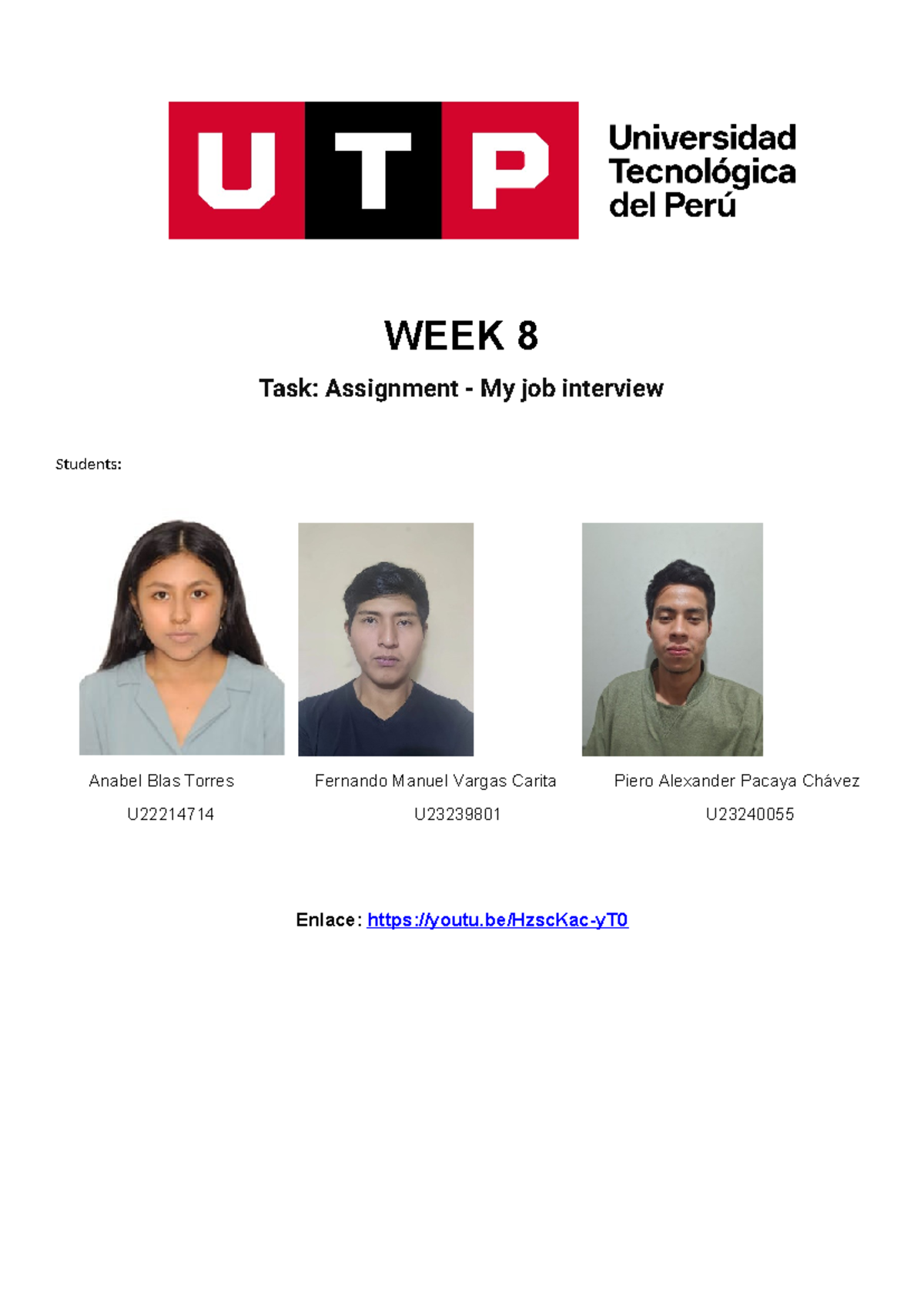 Task-Week8 - Fisica - WEEK 8 Task: Assignment - My job interview Students: Anabel Blas Torres ...