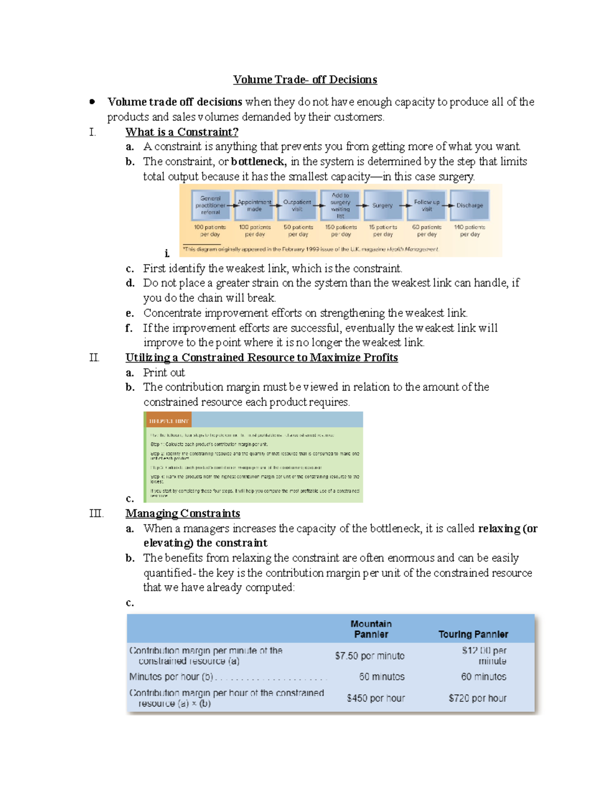 Volume Trade off and Constraints - Volume Trade- off Decisions Volume ...
