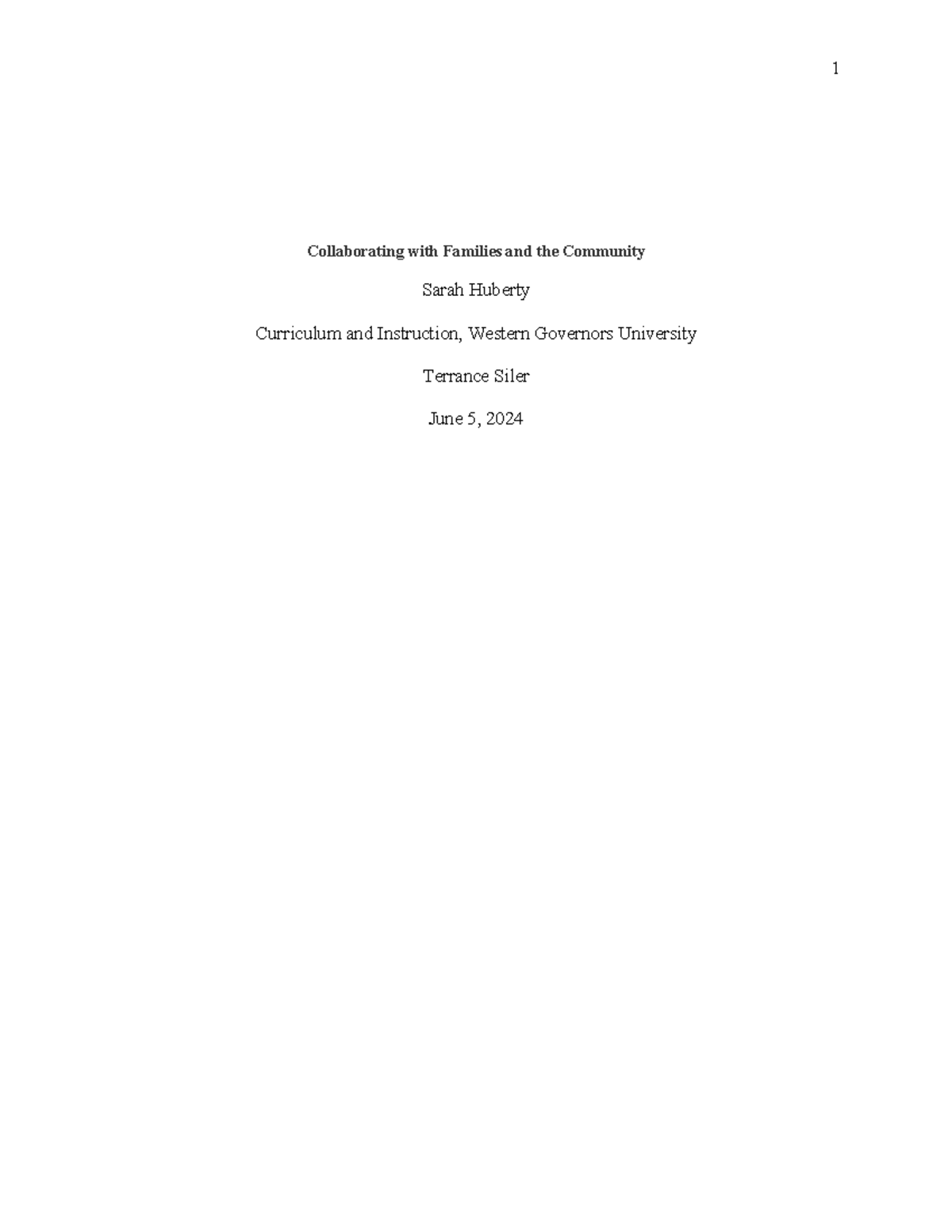 Collaborating with Families and the Community - Improving and mastering ...