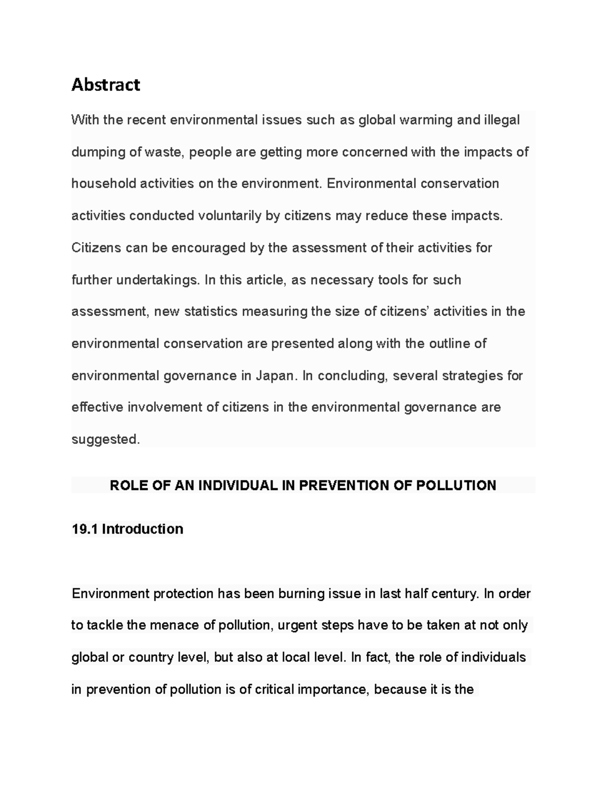 Ecosystem - Abstract With the recent environmental issues such as ...