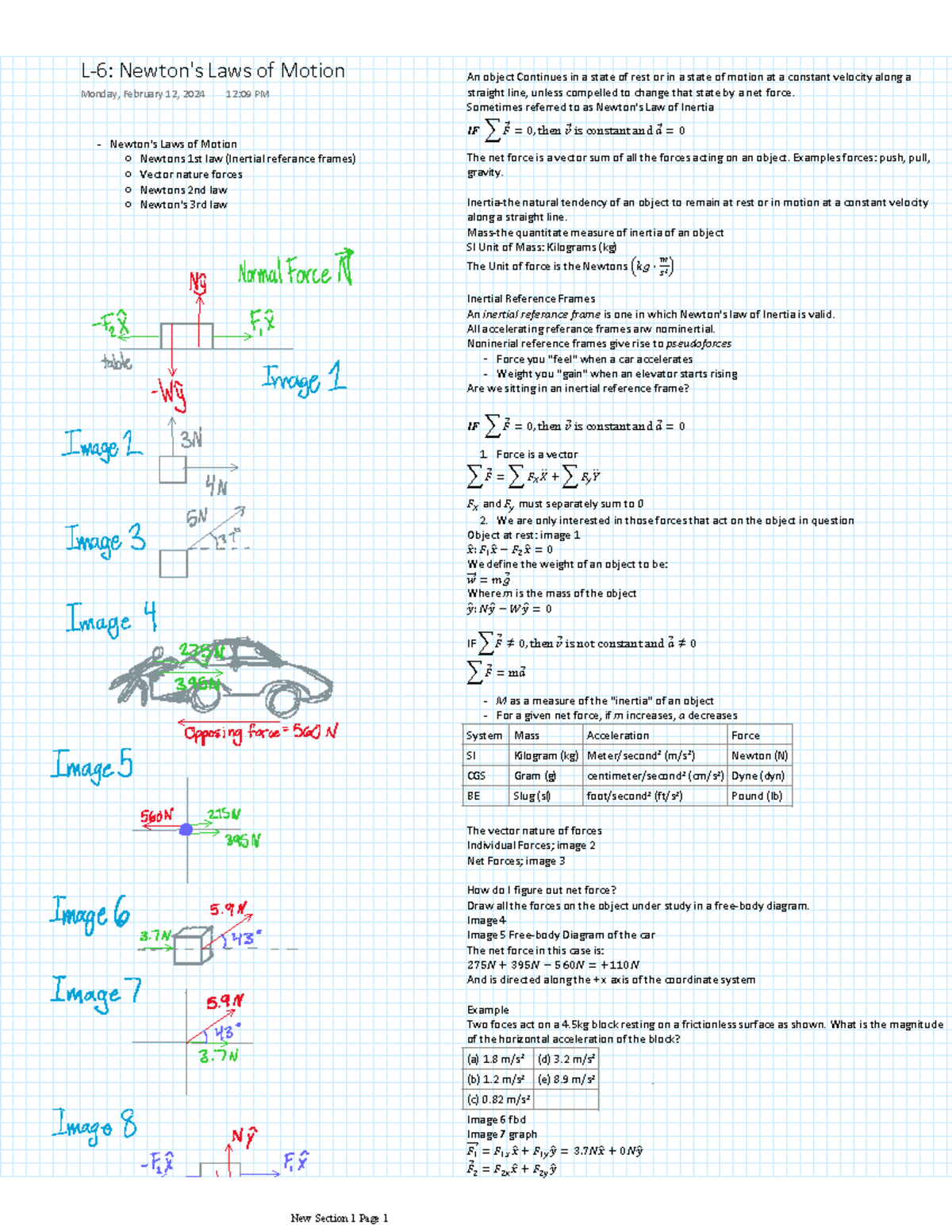 Lesson 6: Newton's Laws of Motion - Newton's Laws of Motion Newtons 1st ...