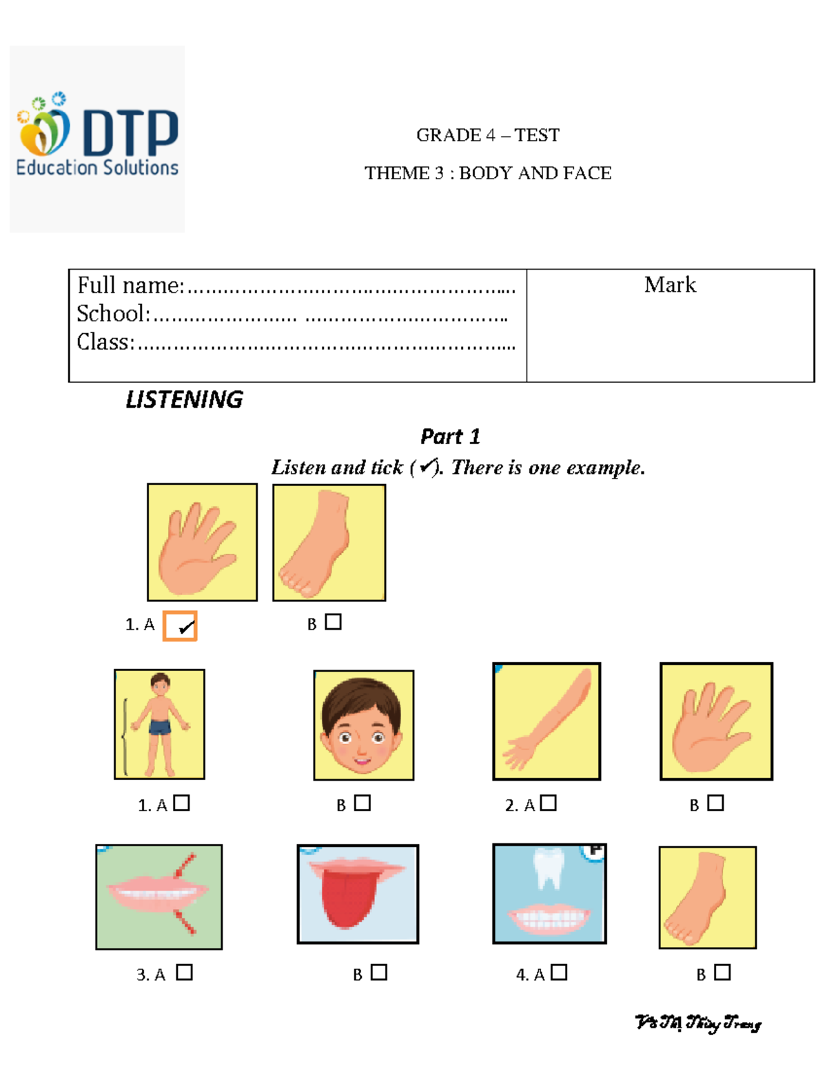 DTP-G4-T3-full test 3 - I -learn smart start grade 3 - GRADE 4 – TEST ...