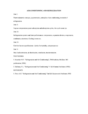 Flu Mech Exercise Solution - Refrigeration Systems - Studocu