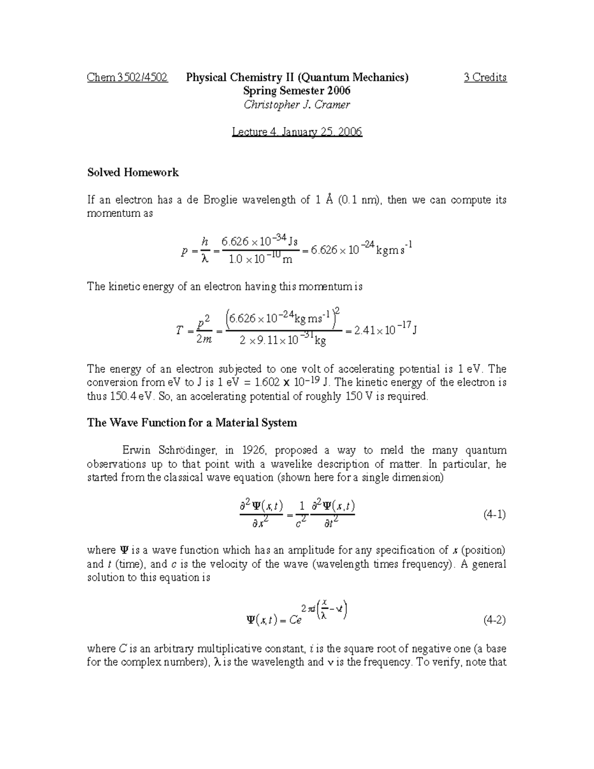 3502 lecture 04 - good note from dr cramer class from 2006 - Chem ...