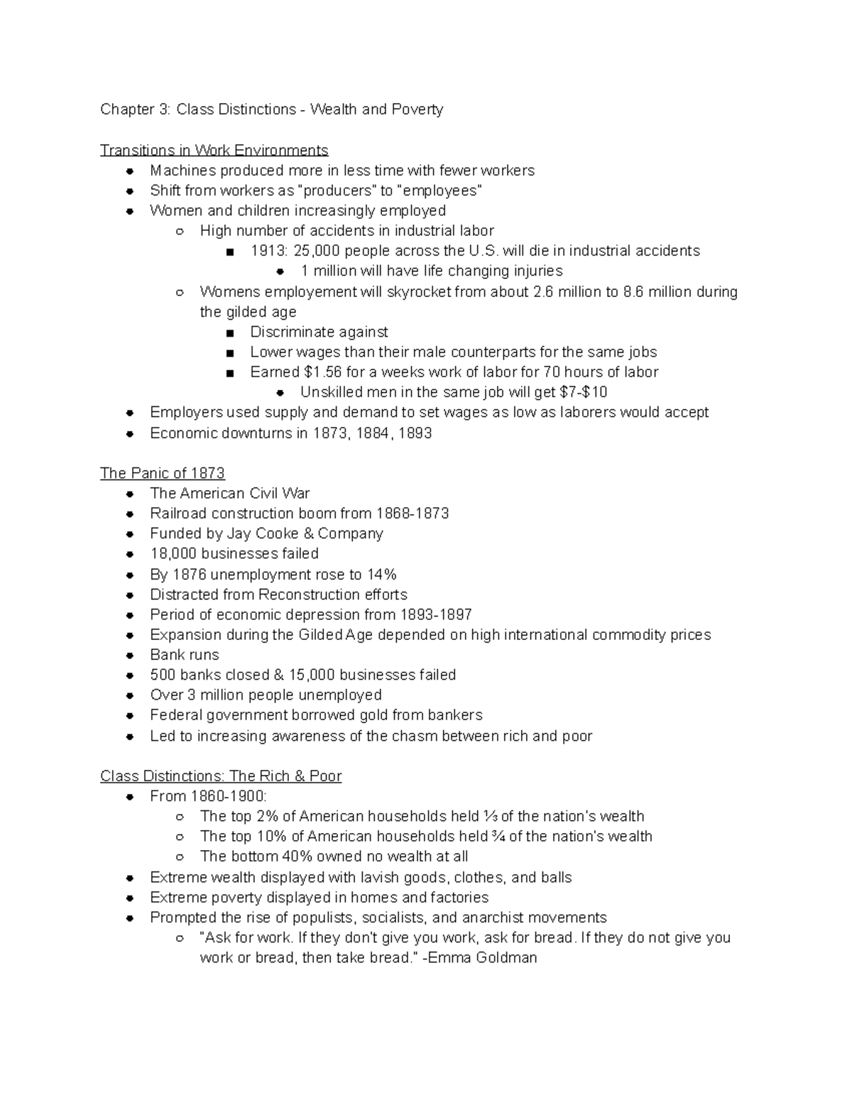Chapter 3 Class Distinctions - Wealth and Poverty - will die in ...